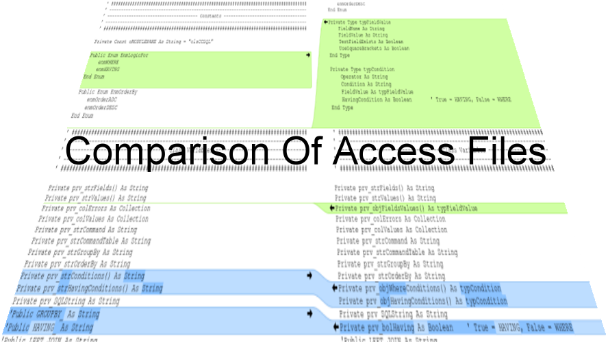 Comparison Of Access Files | Experts Exchange