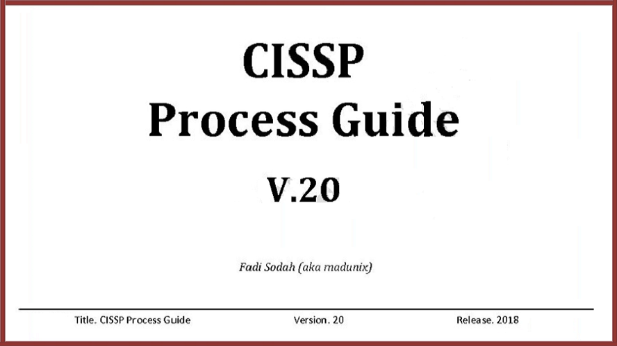 CISSP Process Guide | Experts Exchange