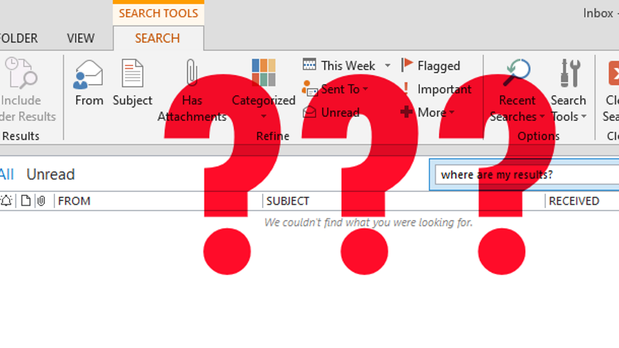 How to overcome outdated or missing search results in outlook with ...