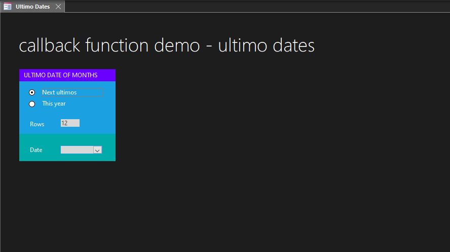 Callback functions in Microsoft Access VBA. Part 2 | Experts Exchange