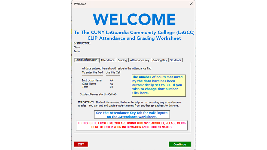 Creating a custom Welcome form in Excel | Experts Exchange