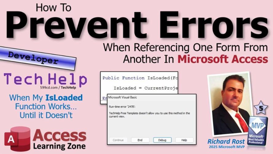 Preventing Form Reference Errors in Microsoft Access During Development ...