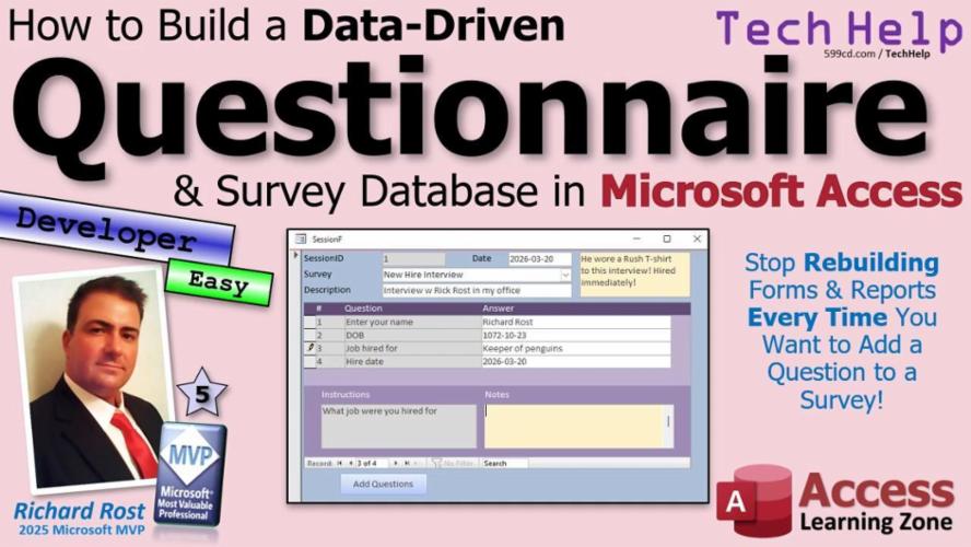 Building Flexible Data-Driven Survey Systems in Microsoft Access ...