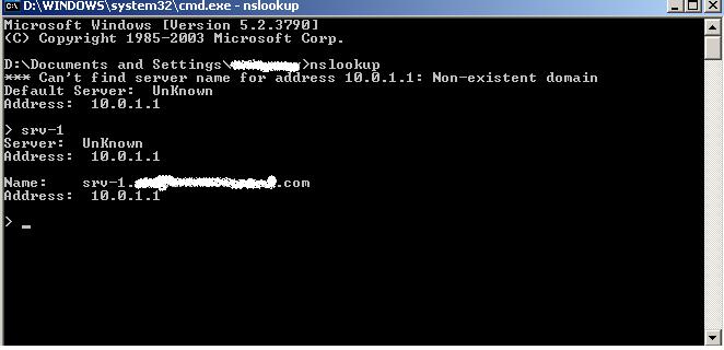 Solved: NSLOOKUP error - Non-existent Domain | Experts Exchange