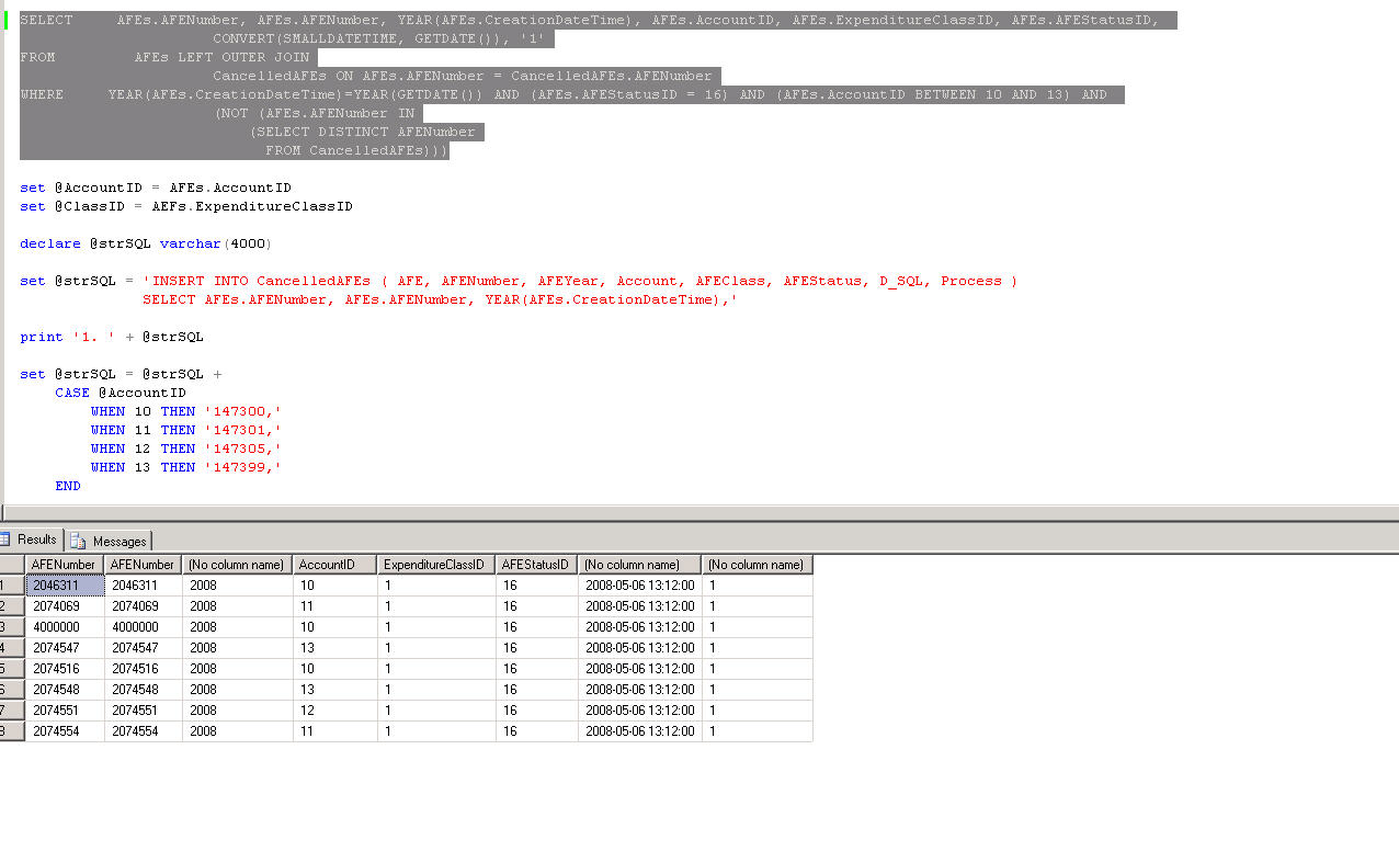 Solved: Using a CASE statement within an Insert statement | Experts ...