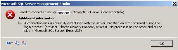 Solved: Can't connect to database: 'System.InvalidOperationException' string {System ...