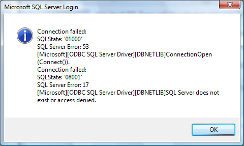 Solved: Unable to set up ODBC between Vista Client and SQL Server 2000 ...
