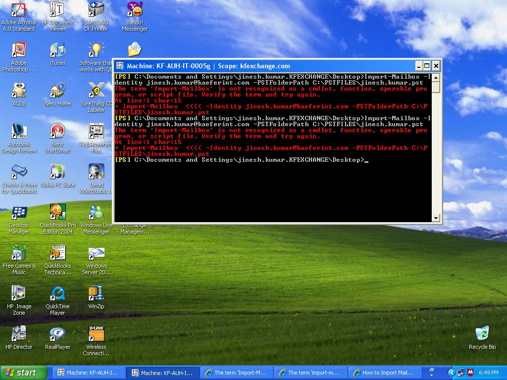 Solved The Term Import Mailbox Is Not Recognized As A Cmdlet Function Operable Program Or