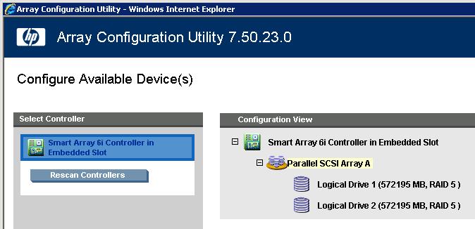 Solved Trying To Expand My Raid 5 Array In My Smart Array 6i Controller New Logical Drive Says