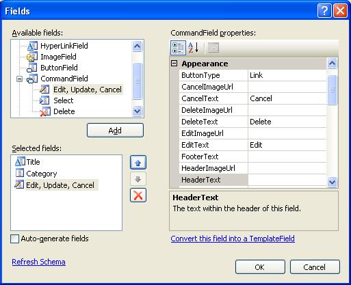 Solved: gridview insert button as last column | Experts Exchange