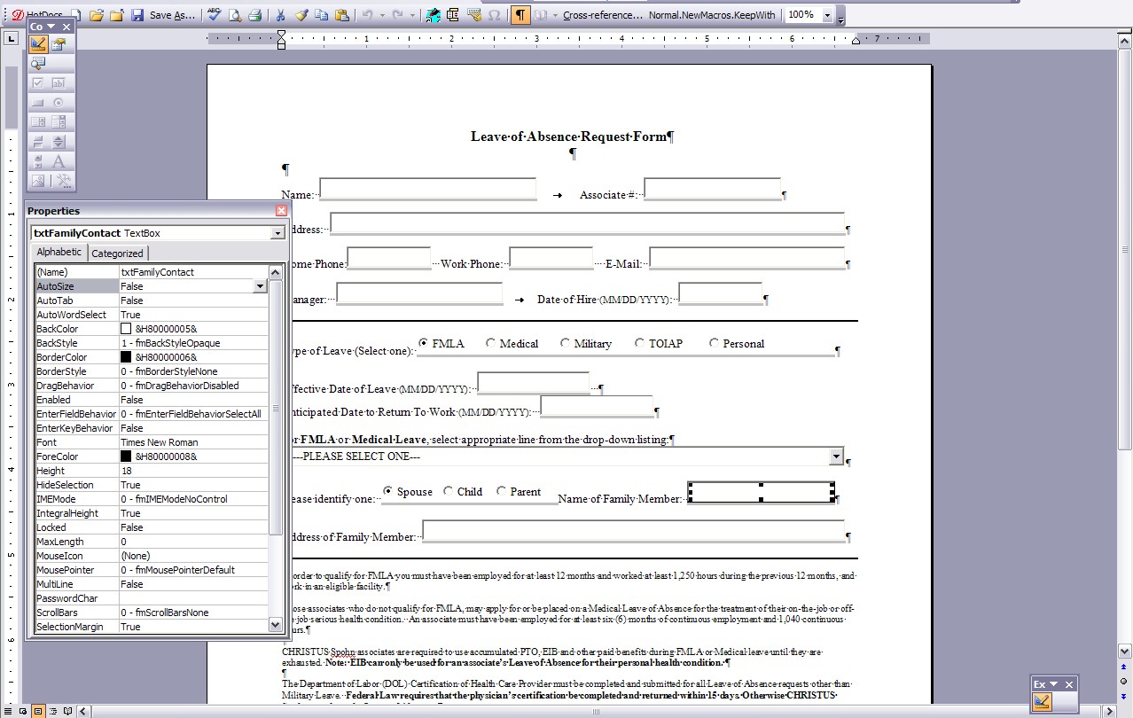 Solved: Proper use of Combo-Box Dropdown from toolbox in a Word document | Experts Exchange