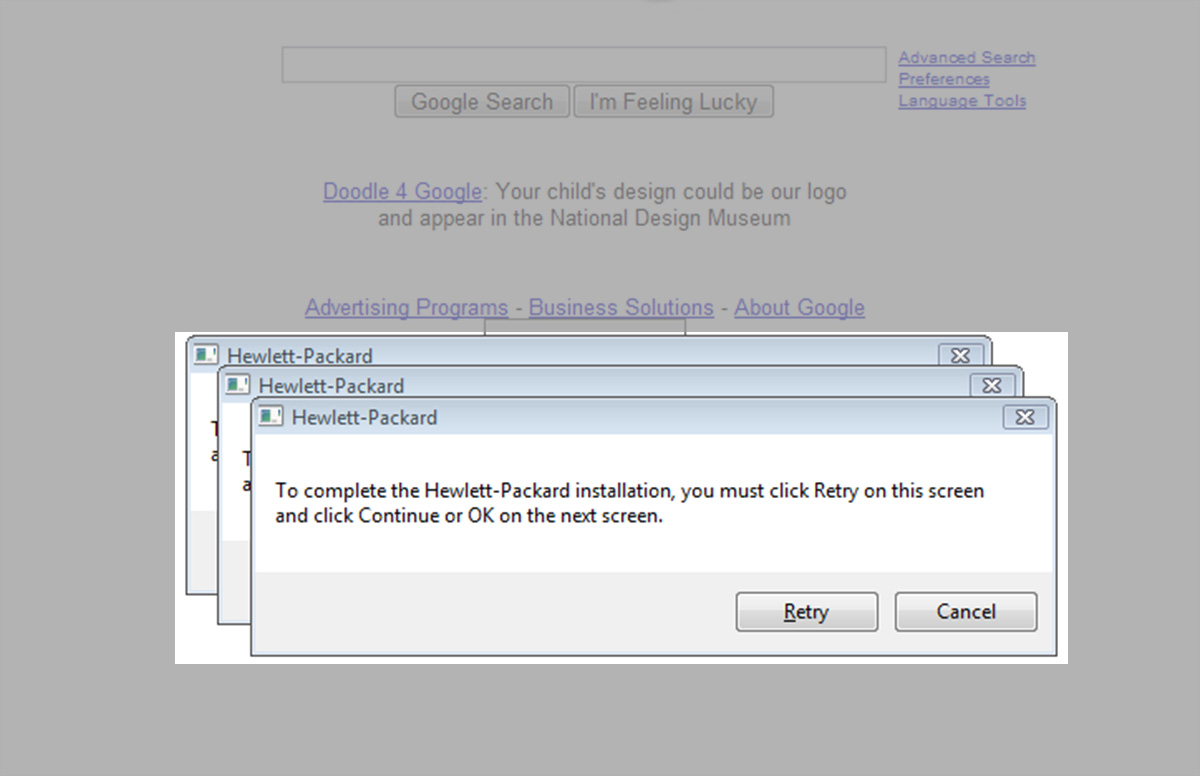 Solved: HP printer prompt (pop-up) will not go away! | Experts Exchange