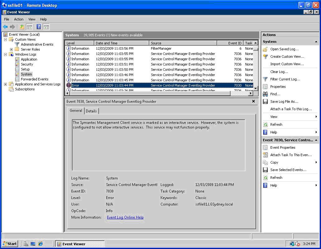 Solved: Win2008 server is having problem after Symantec Endpoint client ...