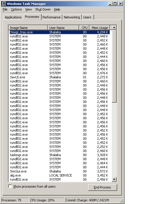 Solved: Lots of rundll32.exe processes | Experts Exchange