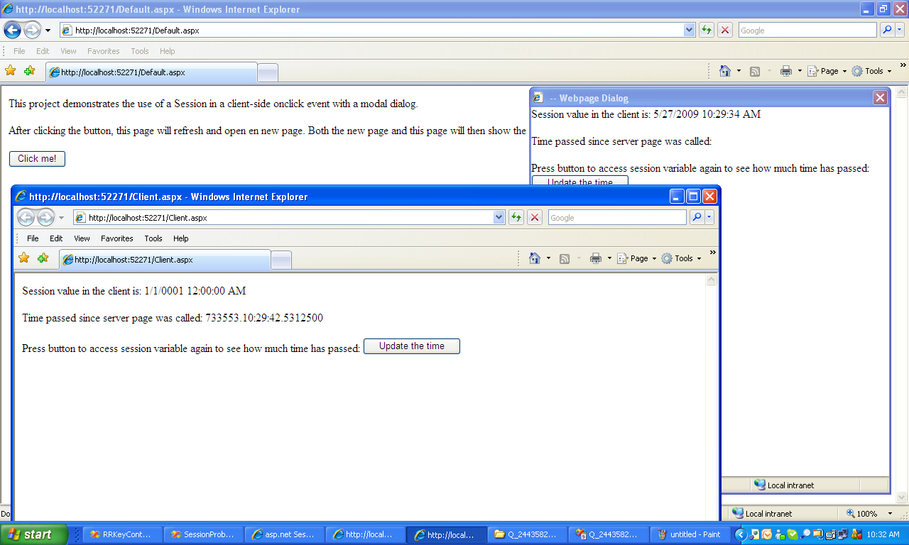 Solved: asp.net Session not valid when open new page using showModalDialog | Experts Exchange