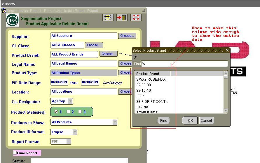 Solved Lov Column In Oracle Forms Make It Wide Enough To Show Entire