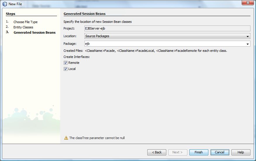 Solved Create Session Beans For Entity Classes With Netbeans Experts