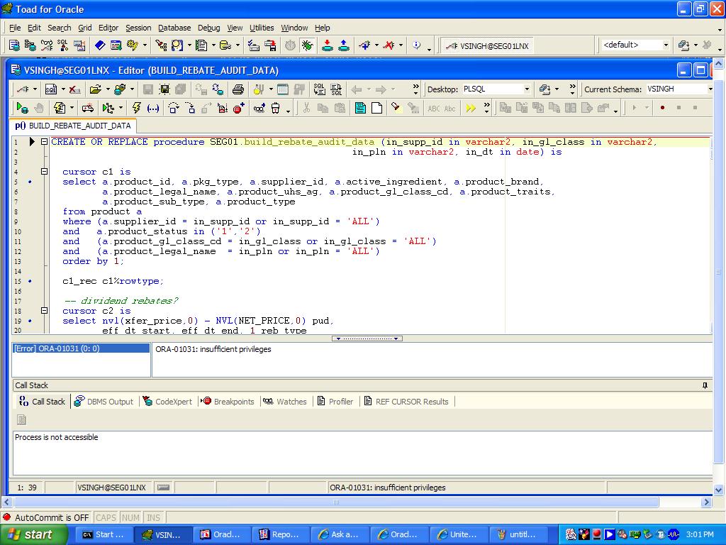 Solved: How to debug Oracle Form 9i/Oracle Report 9i/ PLSQL procedure. | Experts Exchange