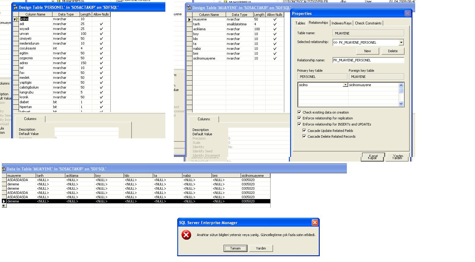 Solved Sql Server 2000 Key Column Information Is Insufficient Or