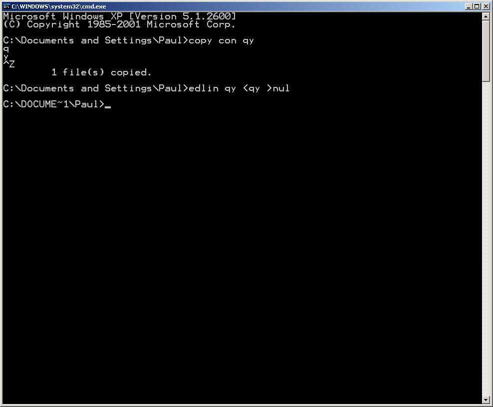 Solved: How to automatically open and close edlin editor using dos ...
