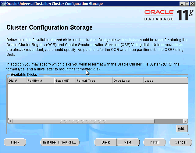 Solved: oracle 11g clusterware installation do not show the available disks in the storage ...