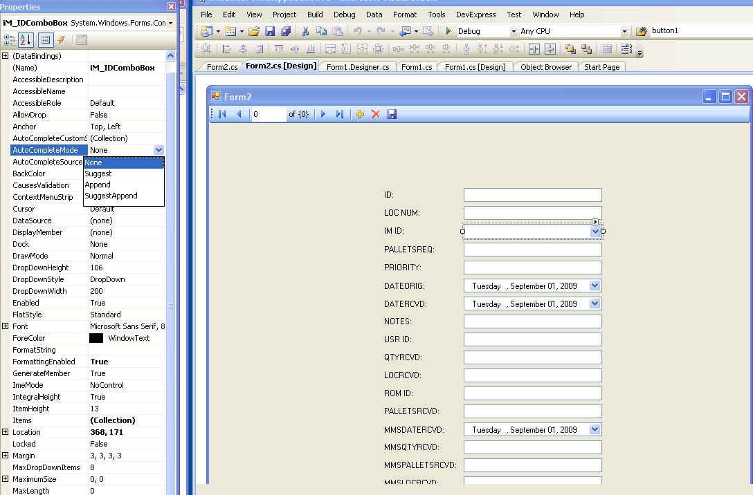 Solved: C# -- "DataGridView" AutoCompleteMode PROPERTY ? | Experts Exchange