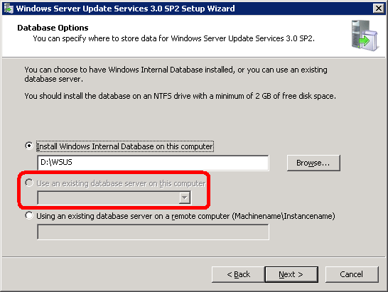 Solved: wsus installation sql express | Experts Exchange
