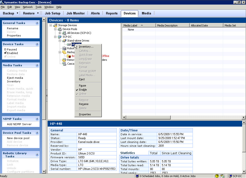 Solved: How do I label and format new 400gb tapes for Symantec Backup ...