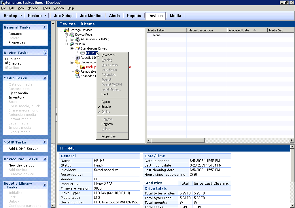 Solved: How do I label and format new 400gb tapes for Symantec Backup ...
