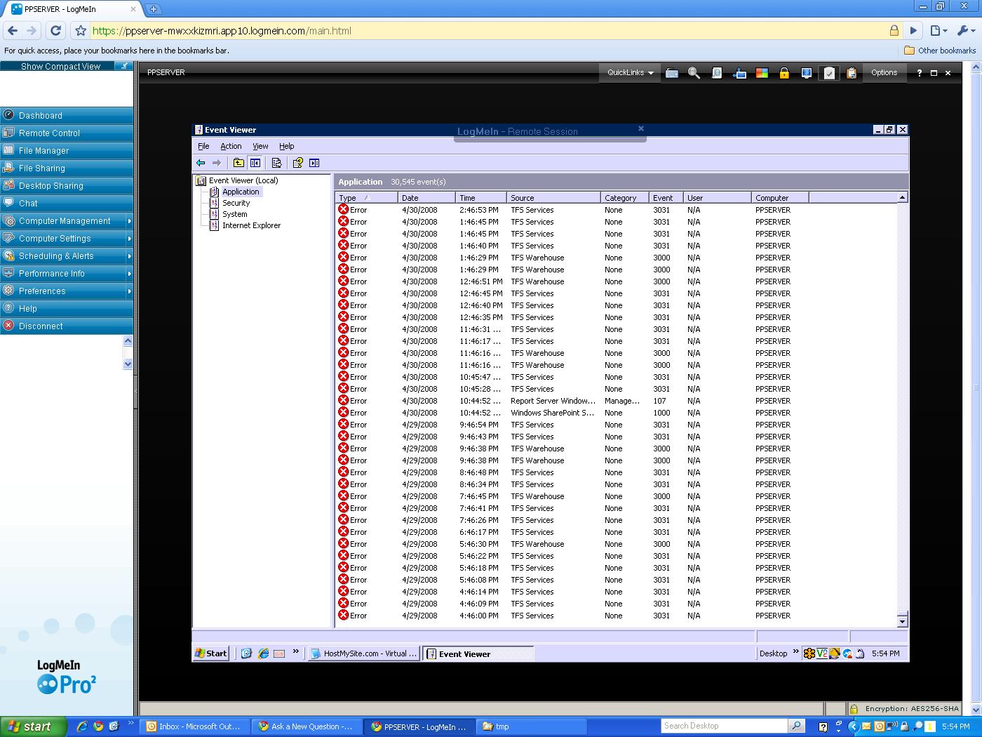 Solved: I need to diagnose errors in Event Viewer | Experts Exchange
