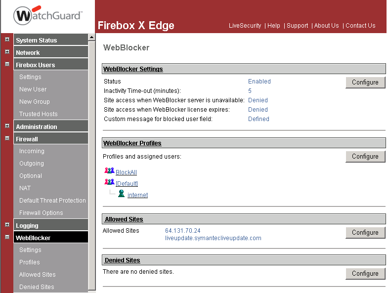 Solved: Watchguard X55 edge - WebBlocker don't workWatchguard, X Edge, X55e | Experts Exchange