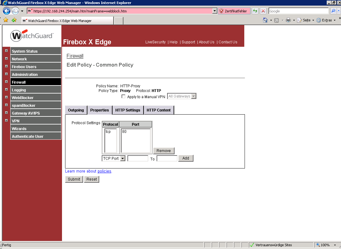 Solved: Watchguard X55 edge - WebBlocker don't workWatchguard, X Edge, X55e | Experts Exchange