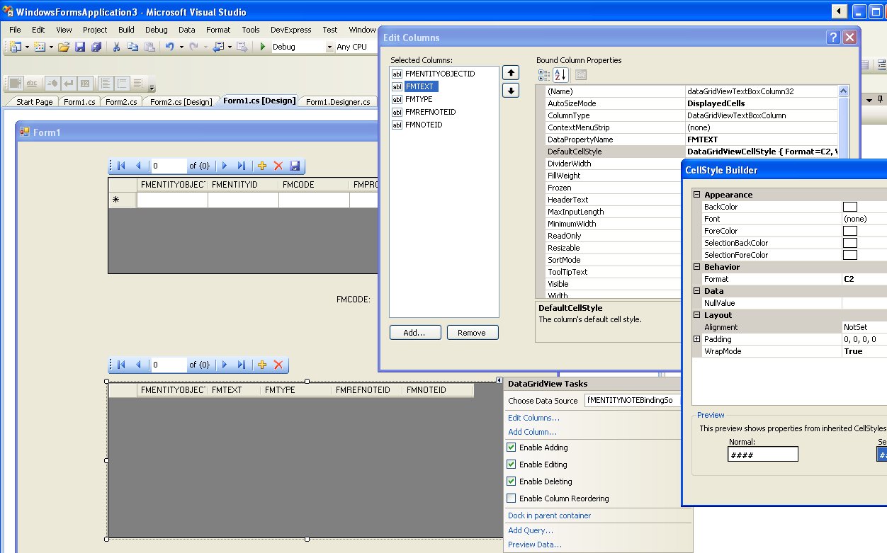 Solved: C# -- DataGridView -- WordWrap | Experts Exchange