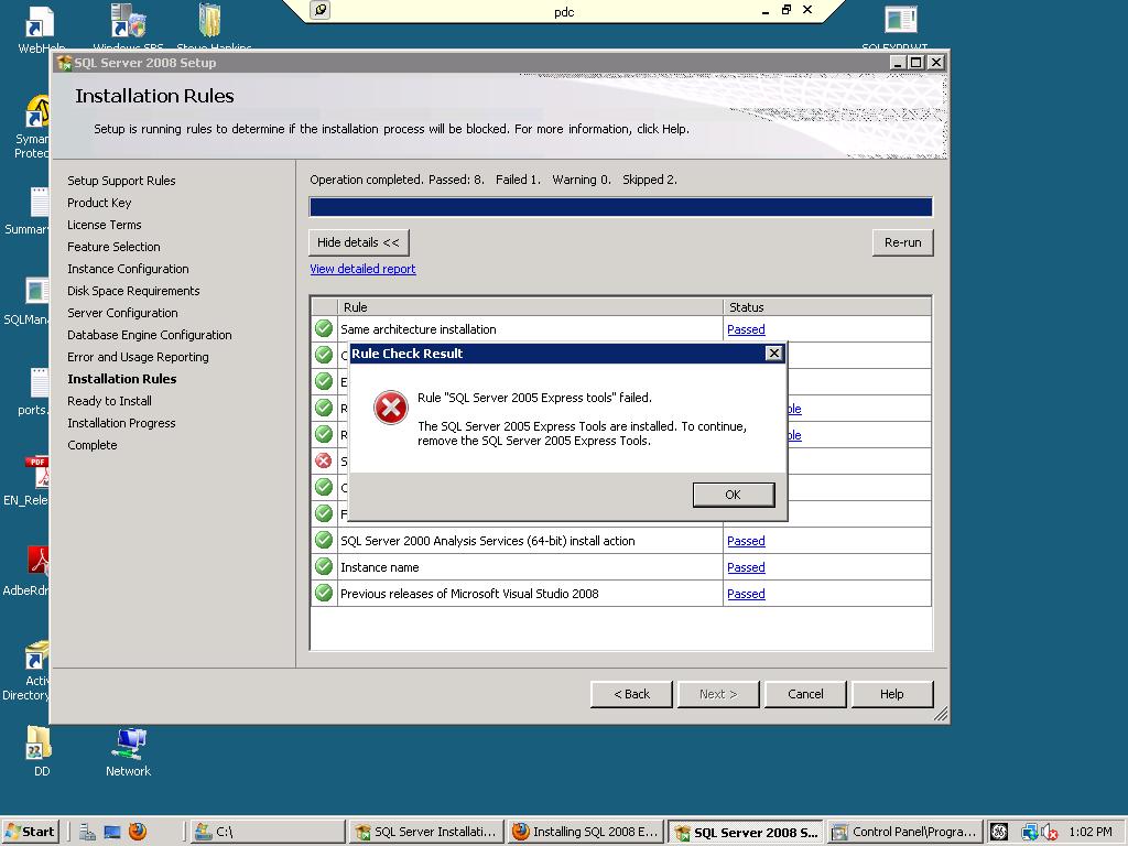 Solved: Installing SQL 2008 Express on Windows 2008 SBS | Experts Exchange