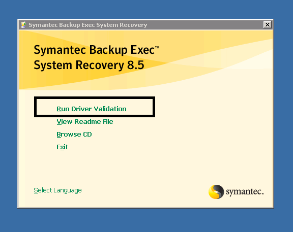 Solved: Symantec Backup Exec System Recovery - creating a recovery disk | Experts Exchange