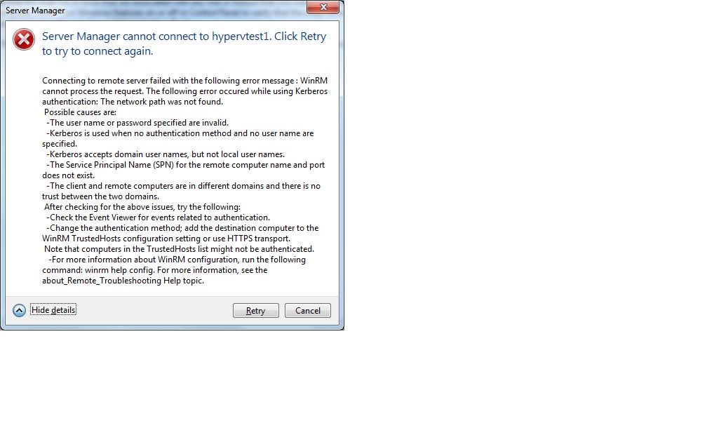 Solved Can I Use Server Manager To Remotely Manage A Workgroup Hyper V Server 2008 R2 From A