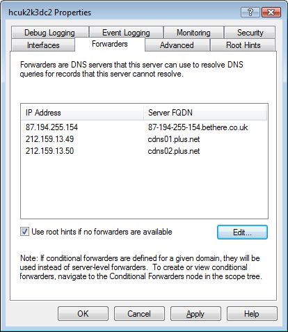 Solved: Cannot Add DNS Forwarders to Windows 2003 Domain AD integrated ...