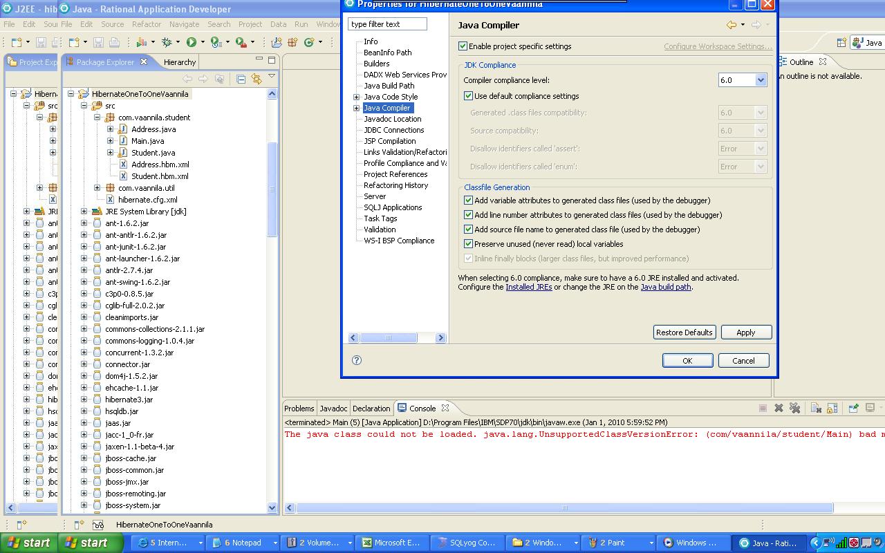 Solved: Hibernate Example issue | Experts Exchange