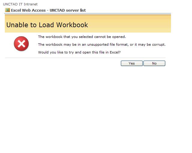 Solved Moss 2007 Excel Web Access Unable To Load Workbook Experts 9005
