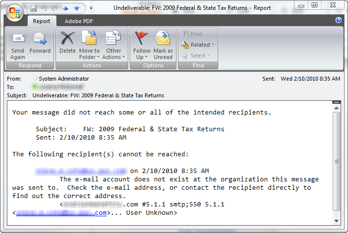 Solved: Exchange Non Delivery Report Inconsistency | Experts Exchange