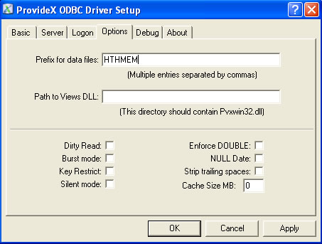 Solved: How to setup ProvideX ODBC driver | Experts Exchange
