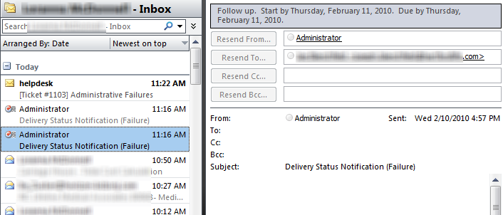 Solved: Exchange Non Delivery Report Inconsistency | Experts Exchange