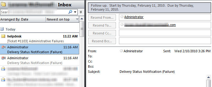 Solved: Exchange Non Delivery Report Inconsistency | Experts Exchange