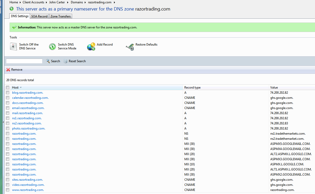 Solved: Correct Name Servers In Go Daddy For Mail with Plesk | Experts ...