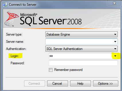 Solved: SQL Server 2008 - 'Connect to Server' login dialog | Experts ...