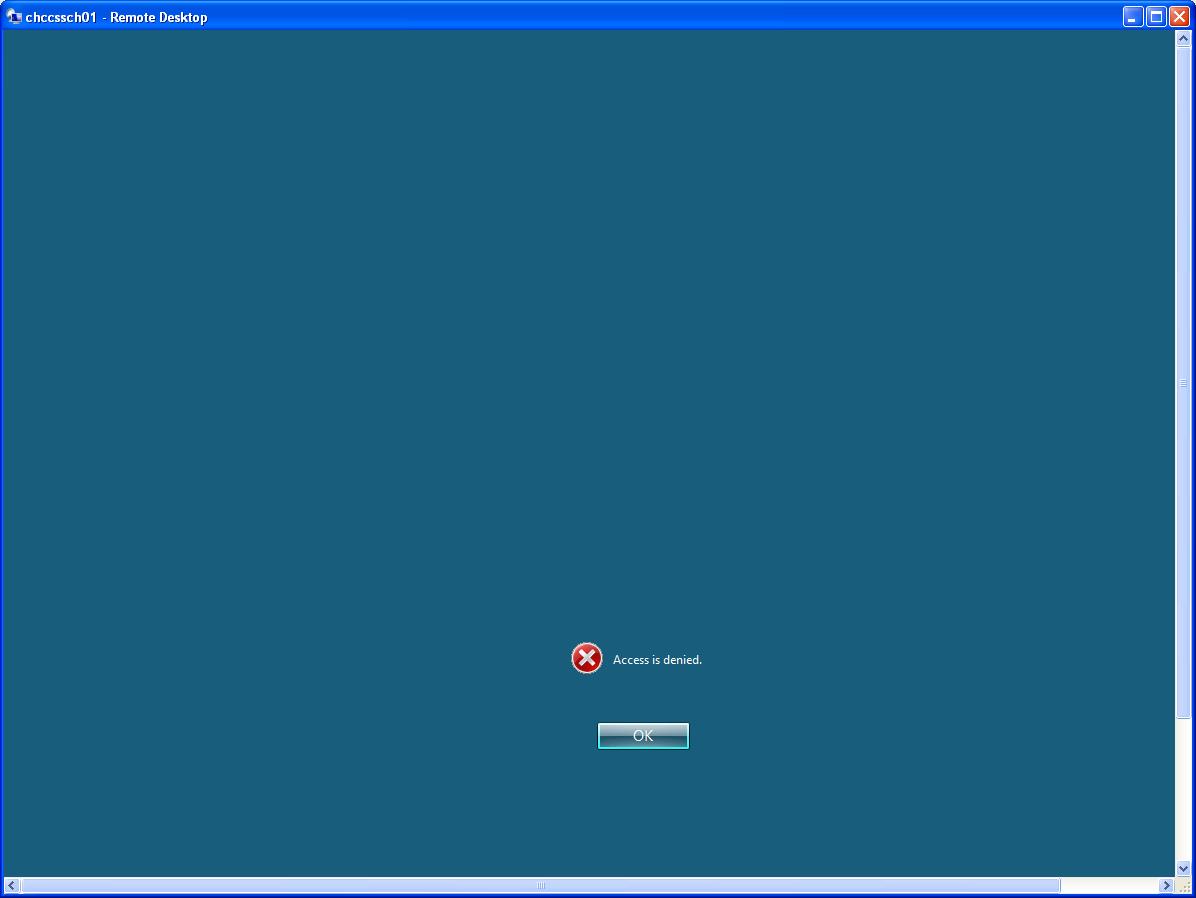 Solved: Access Denied through Terminal Services Logon | Experts Exchange