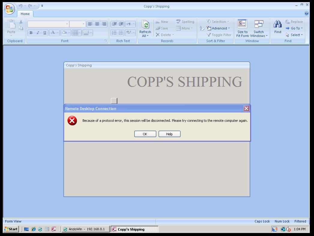 Solved Because Of A Protocol Error This Session Will Be Disconnected