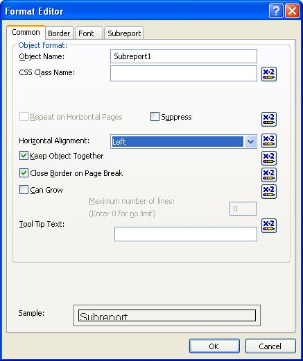 Solved How To Set Height Width Of Subreport In Crystal Report