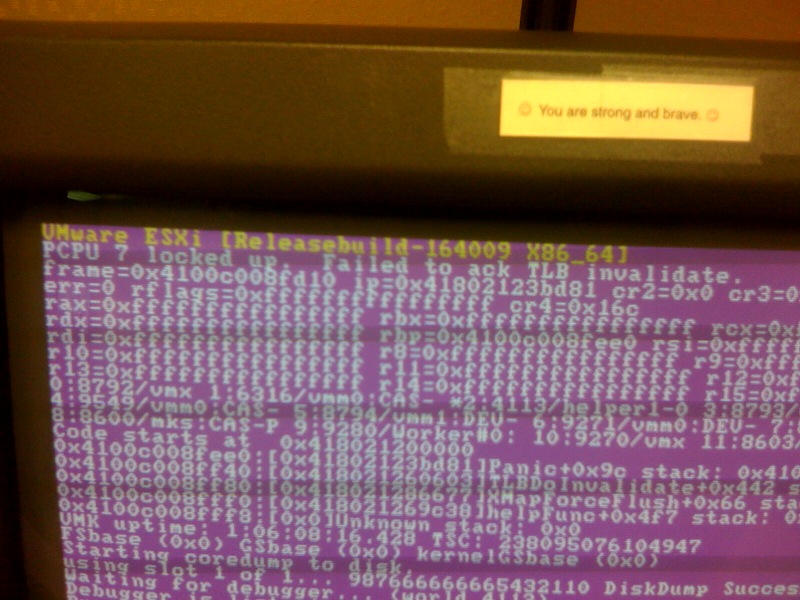 Solved: VMware ESXi 4.0 PSoD Help! | Experts Exchange