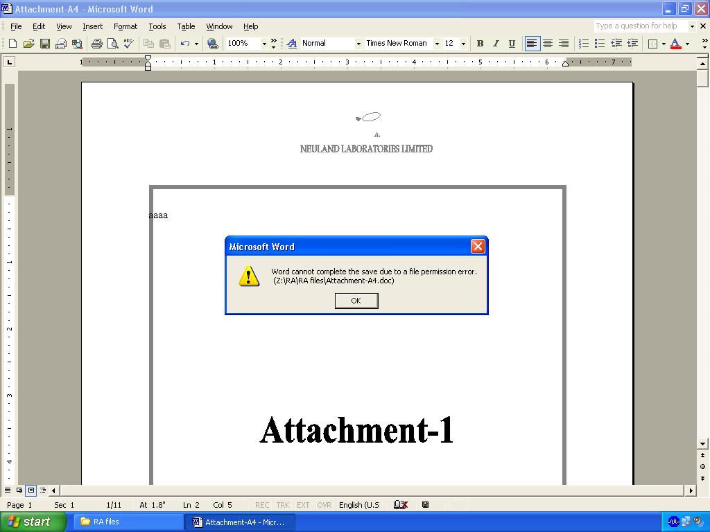 Solved Word Can Not Complete The Save A File Due To File Permission